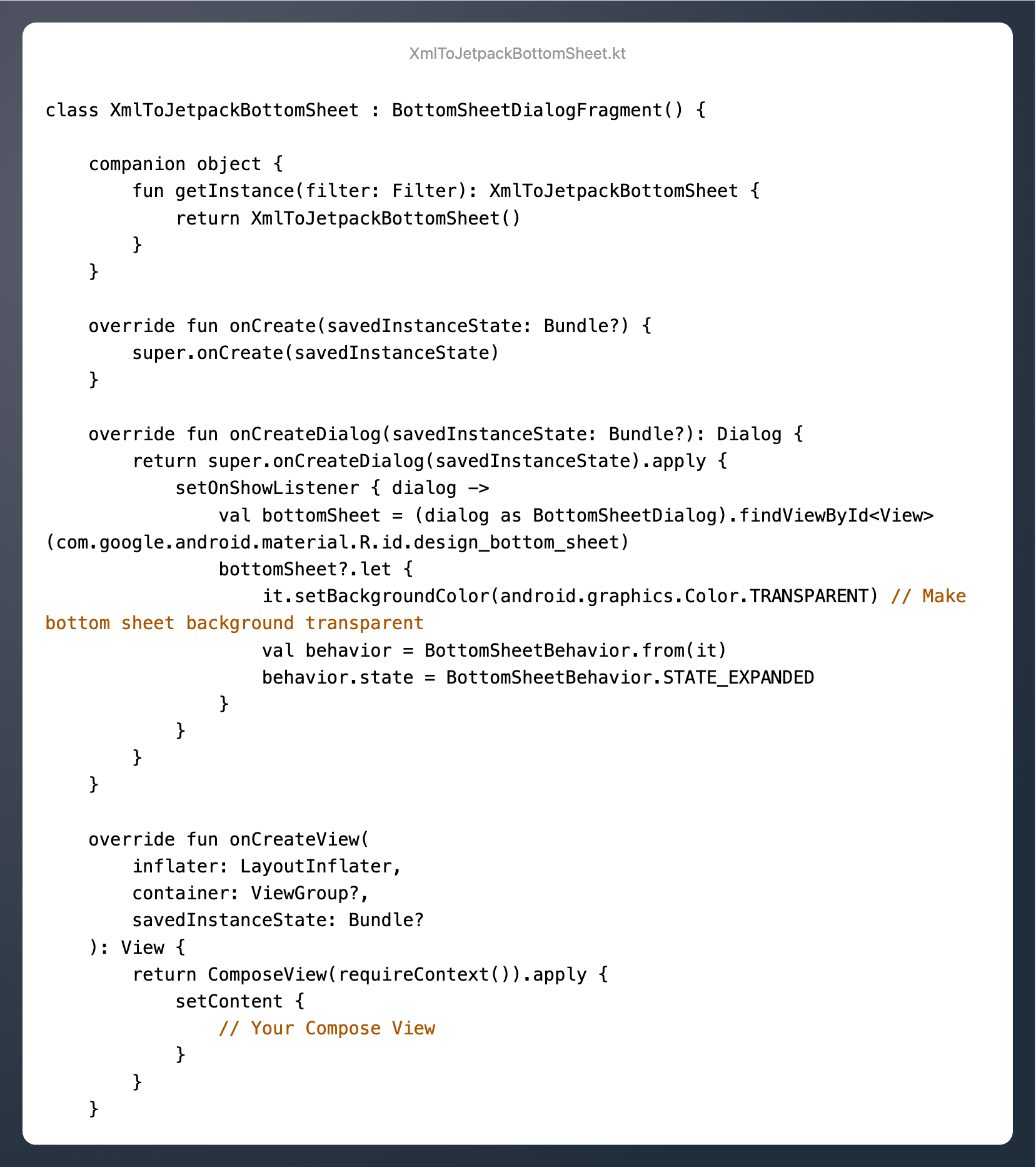 Transitioning to Jetpack Compose