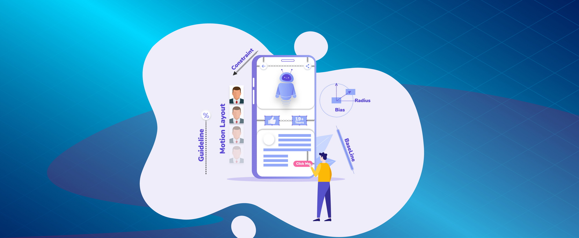 Android-Using ConstraintLayout to build complex UI elements